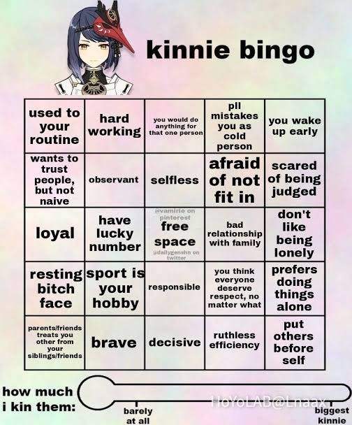 Genshin impact kinnie bingo templates Genshin Impact | HoYoLAB