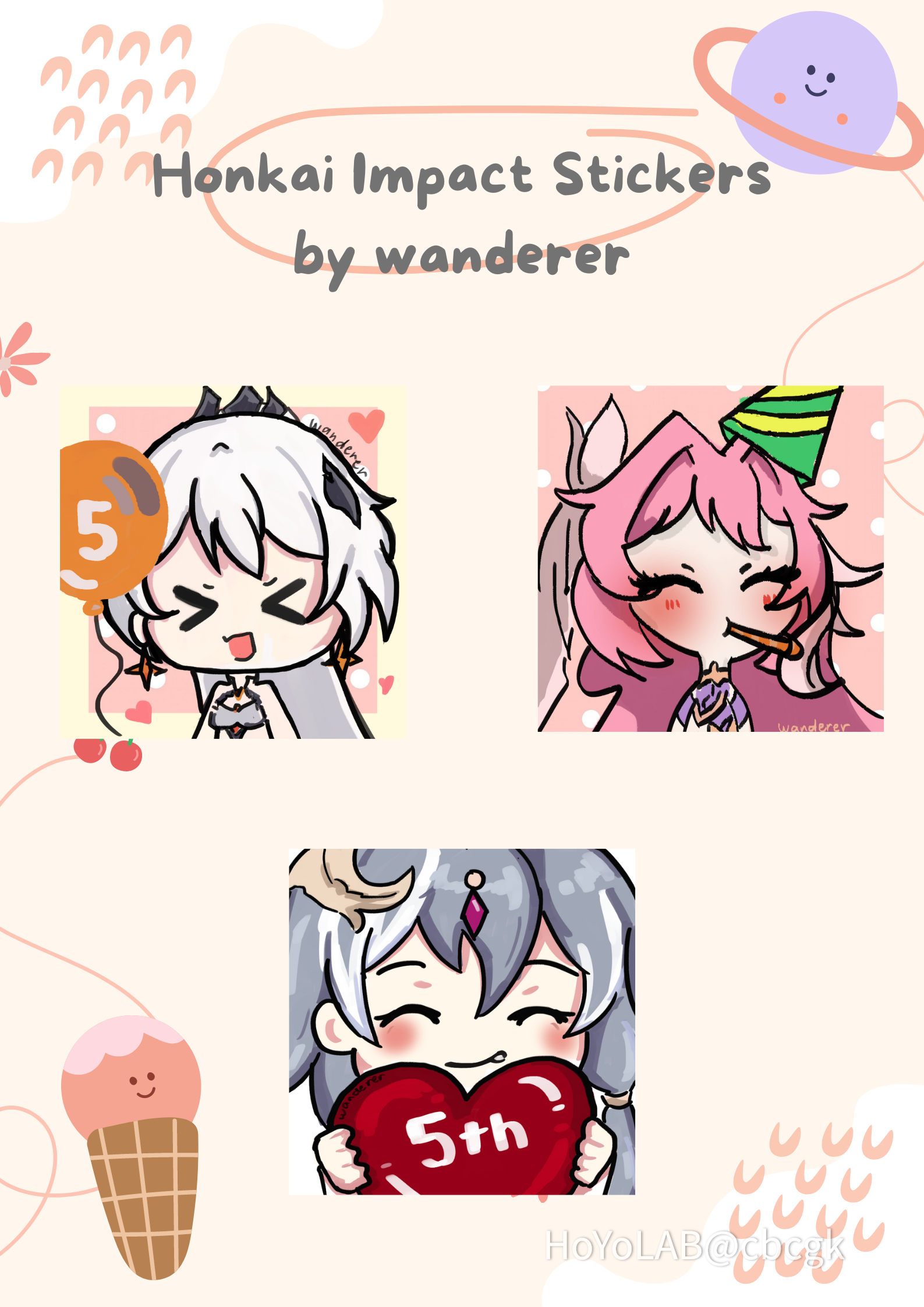 My Honkai Anniversary Sticker Collection! Honkai Impact 3rd | HoYoLAB