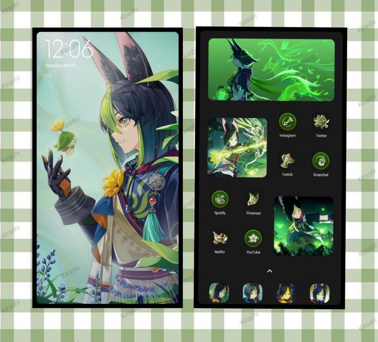 Tighnari Inspired Home Screen Layout 💚 Genshin Impact | HoYoLAB