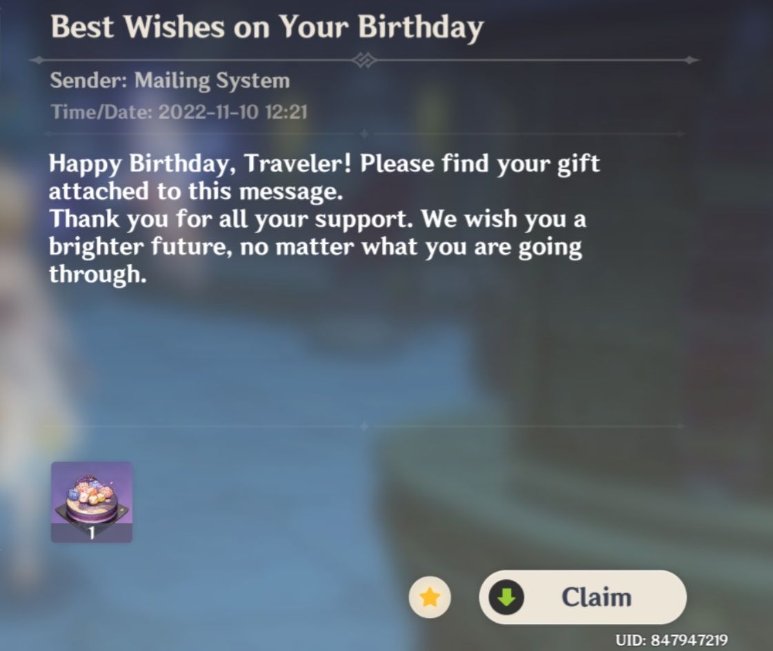 Traveler's Birthday Genshin Impact | HoYoLAB