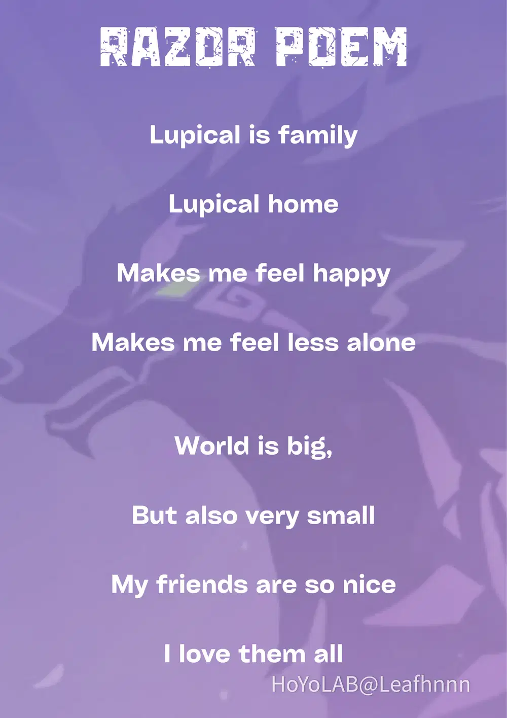 Razor Poem Genshin Impact | HoYoLAB