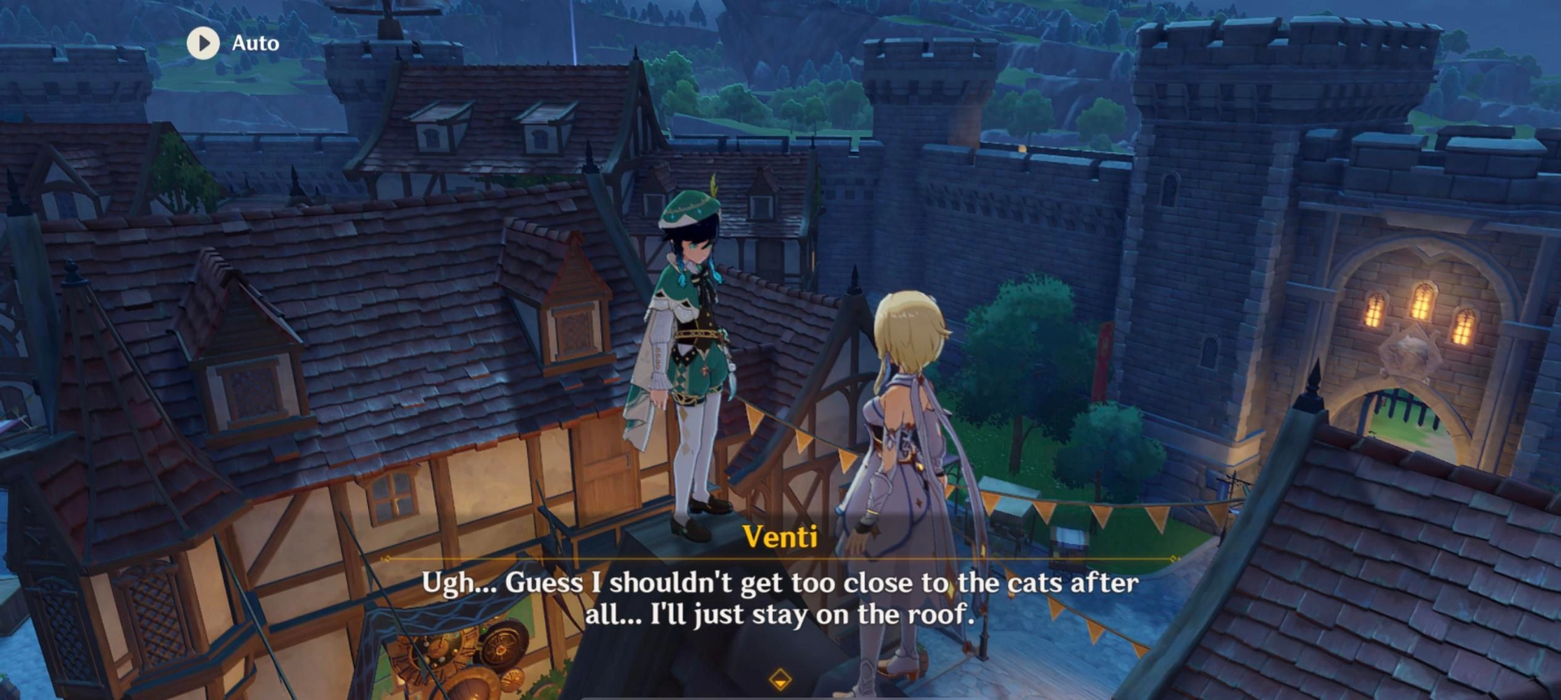 Venti star wins and you can find venti on the roof Genshin Impact | HoYoLAB