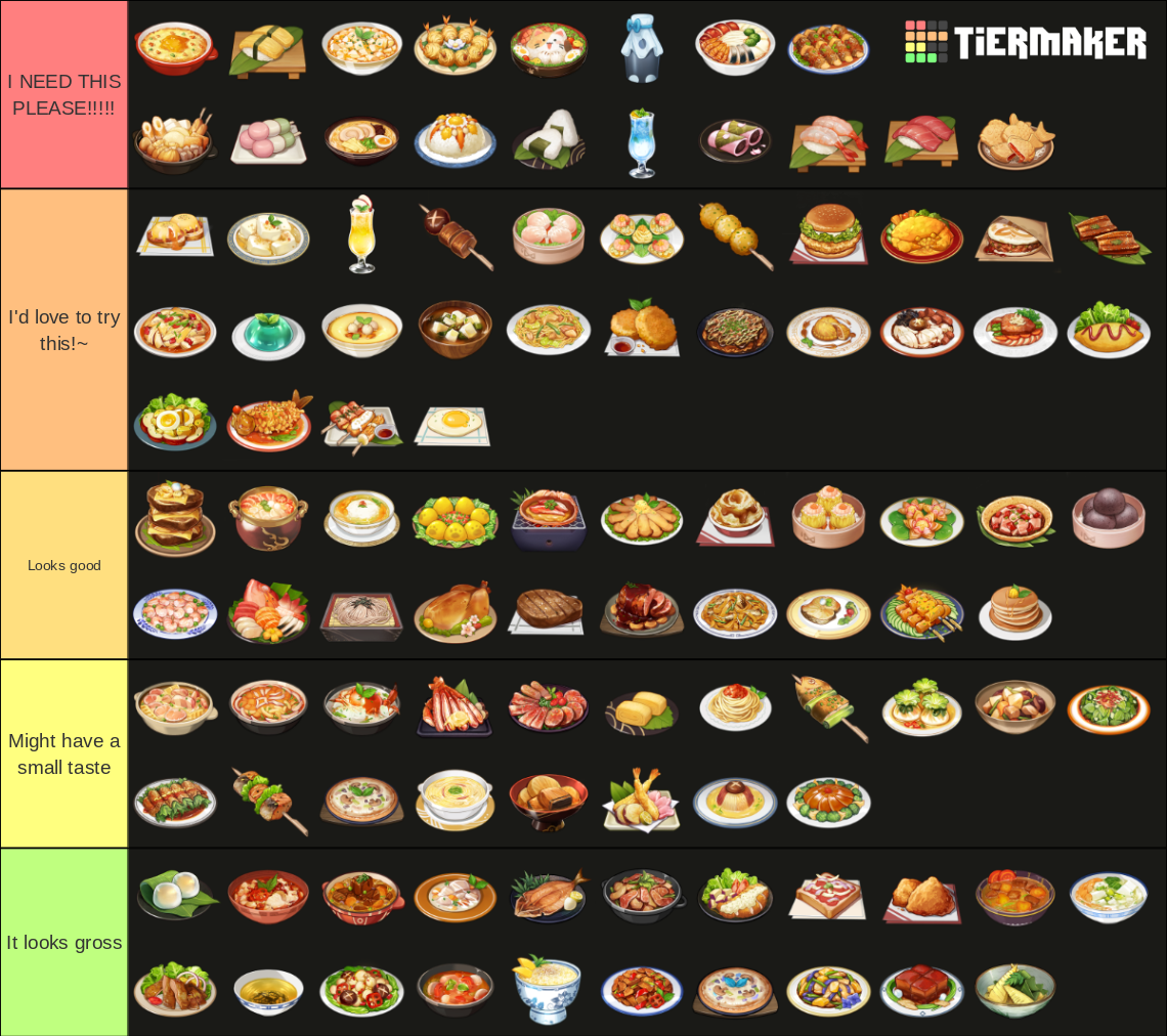 Some Genshin Foods That'd I'd try Genshin Impact | HoYoLAB