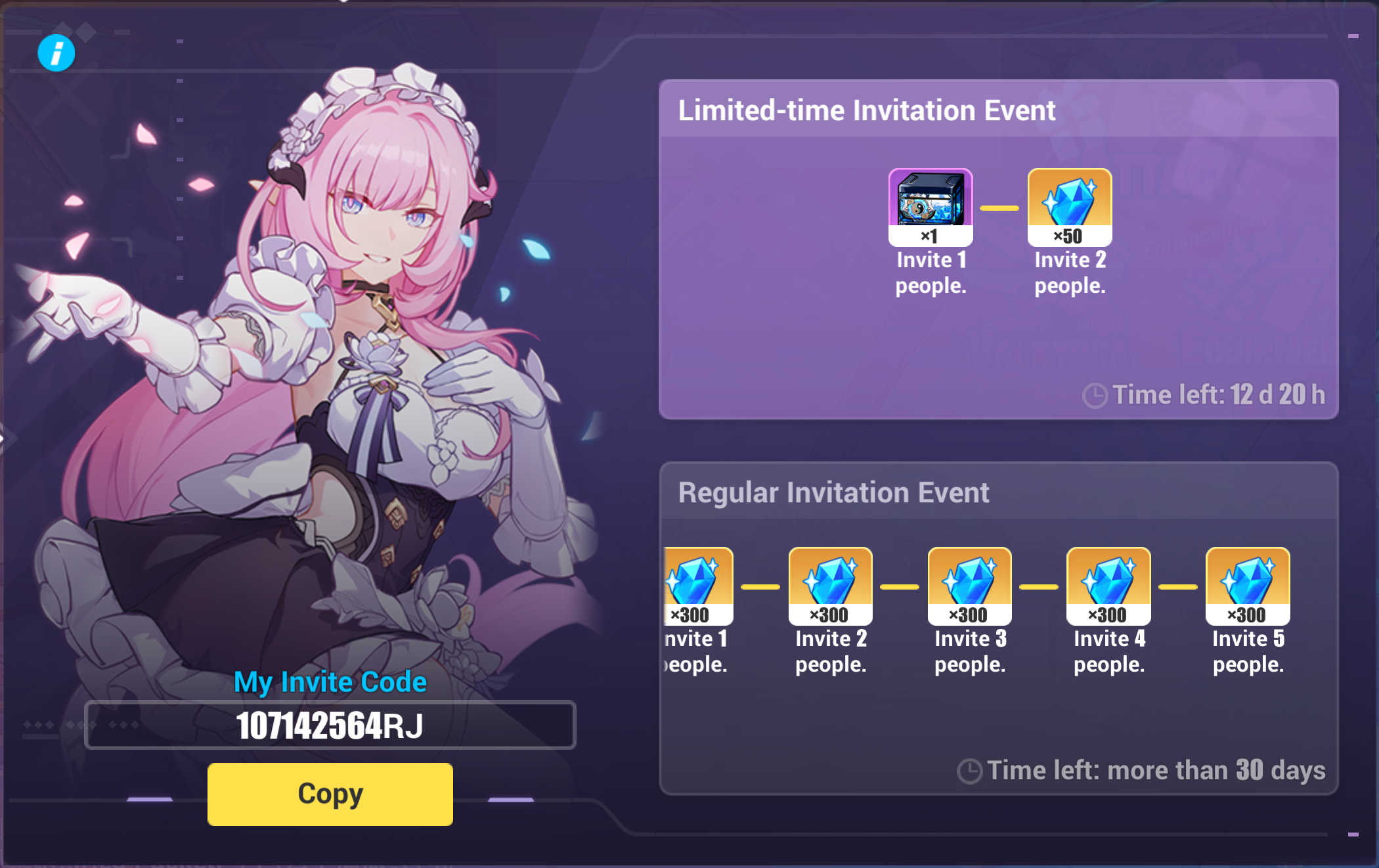 Please use my code ;-; Honkai Impact 3rd | HoYoLAB