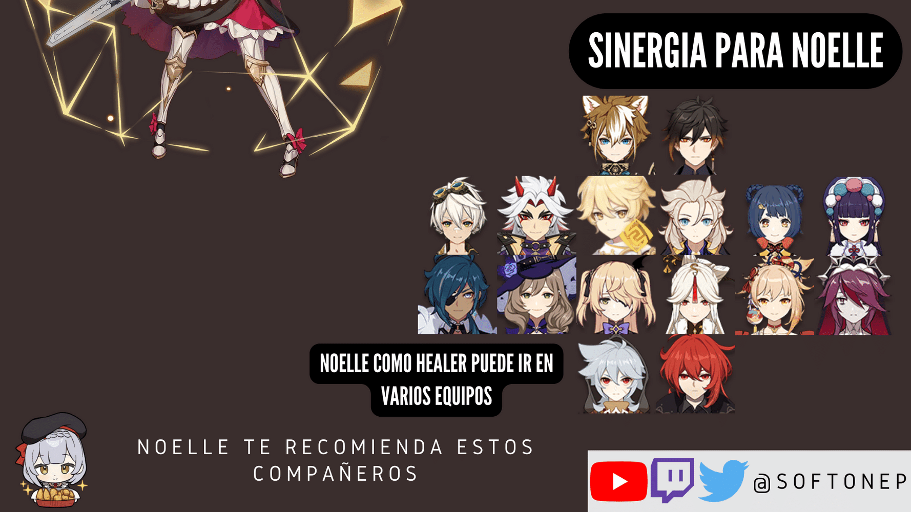 BUILD DE NOELLE [DPS/SUPPORT] [Guía versión 3.2] | SoftoneP Genshin ...