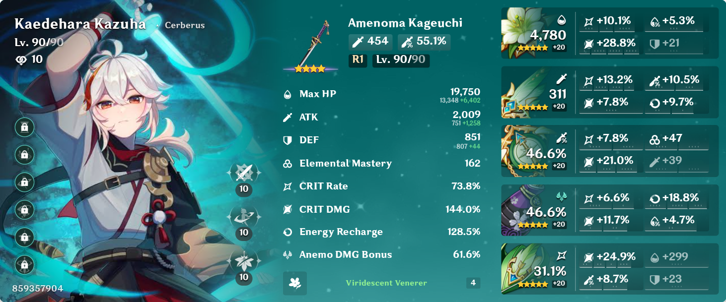 My DPS Kazuha Build (Make sure to look at the build first before ...