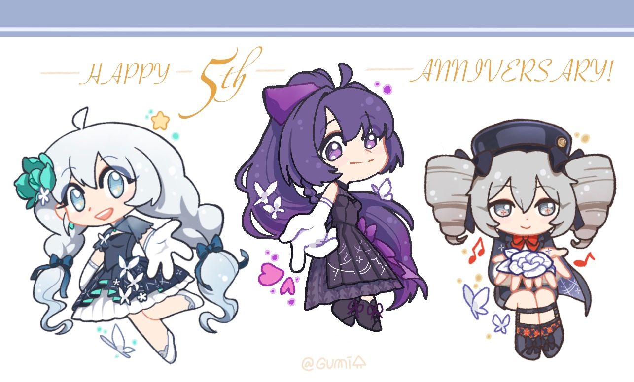 The 5th Anniversary Honkai dresses are so nice. | Honkai Impact 3rd ...