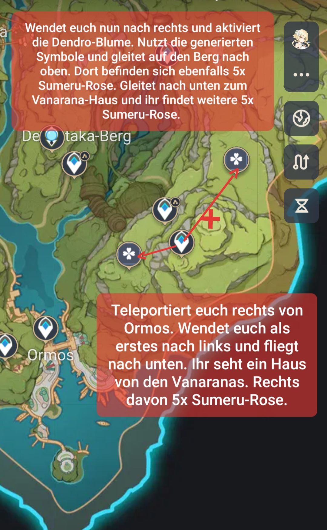 Farming Route = Sumeru Rose Genshin Impact | HoYoLAB