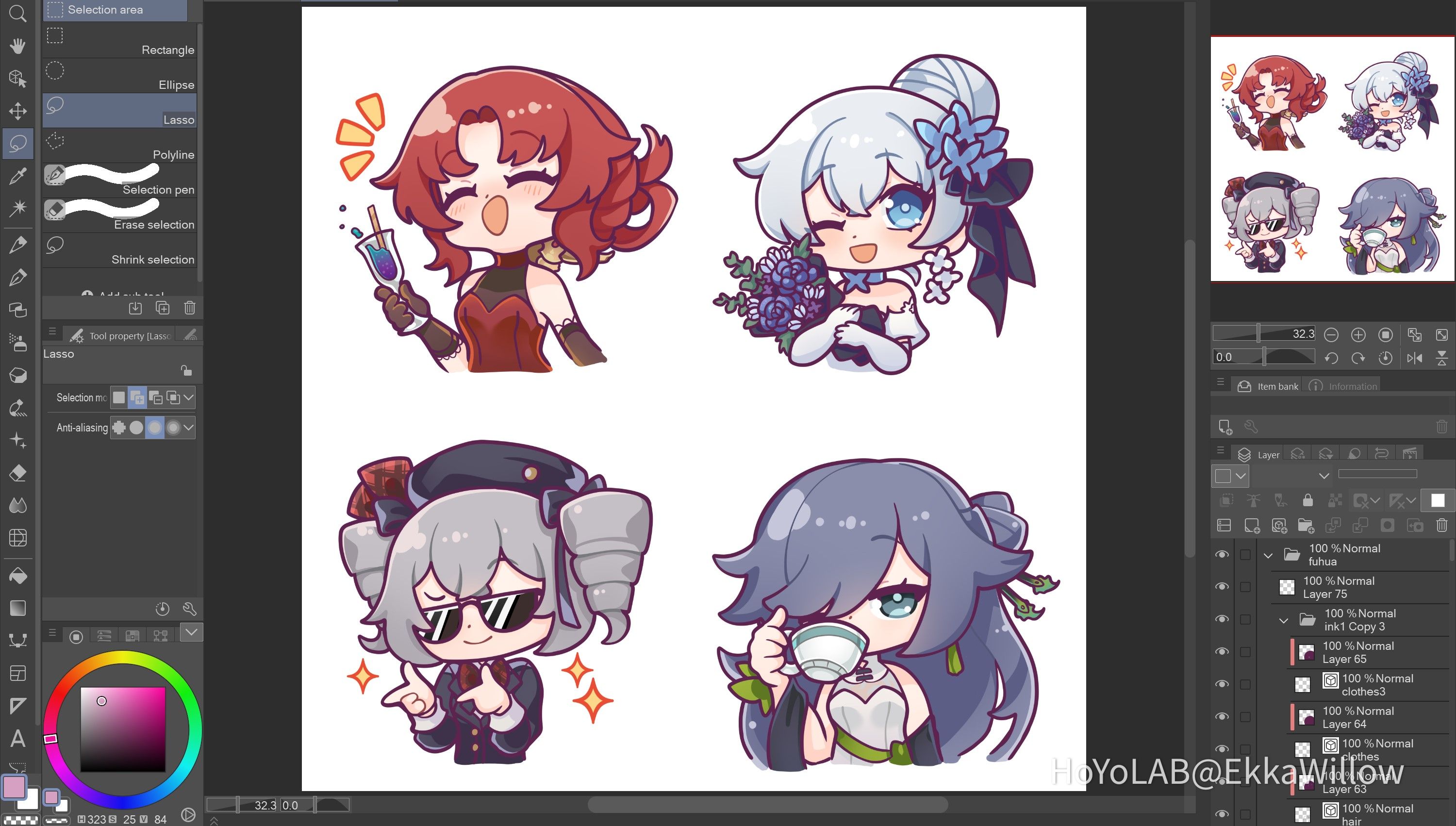 Anniversary Stickers Progress Pictures + Unfinished Honkai Impact 3rd ...