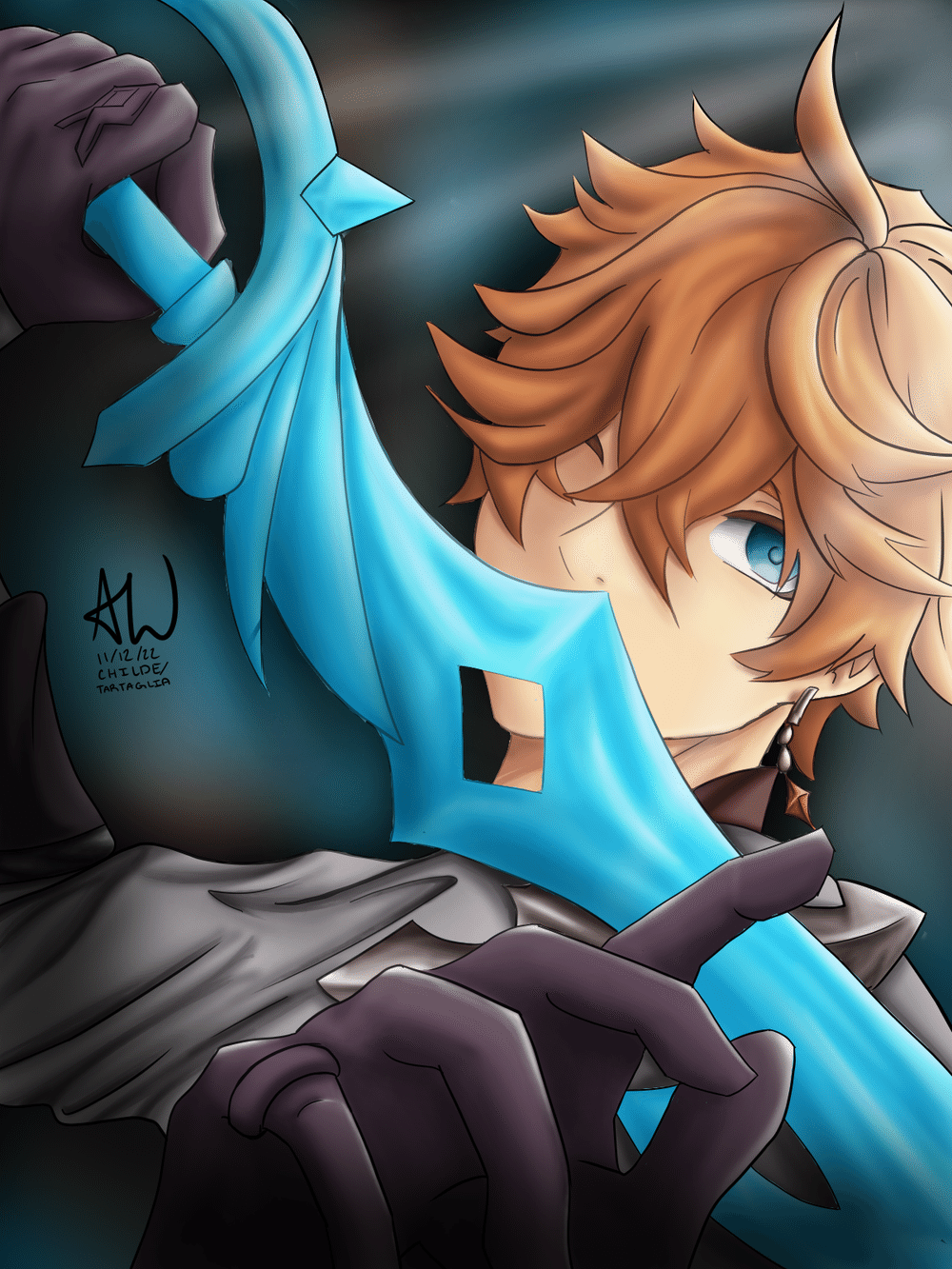 Tartaglia/Childe Fanart for Contest Genshin Impact | HoYoLAB