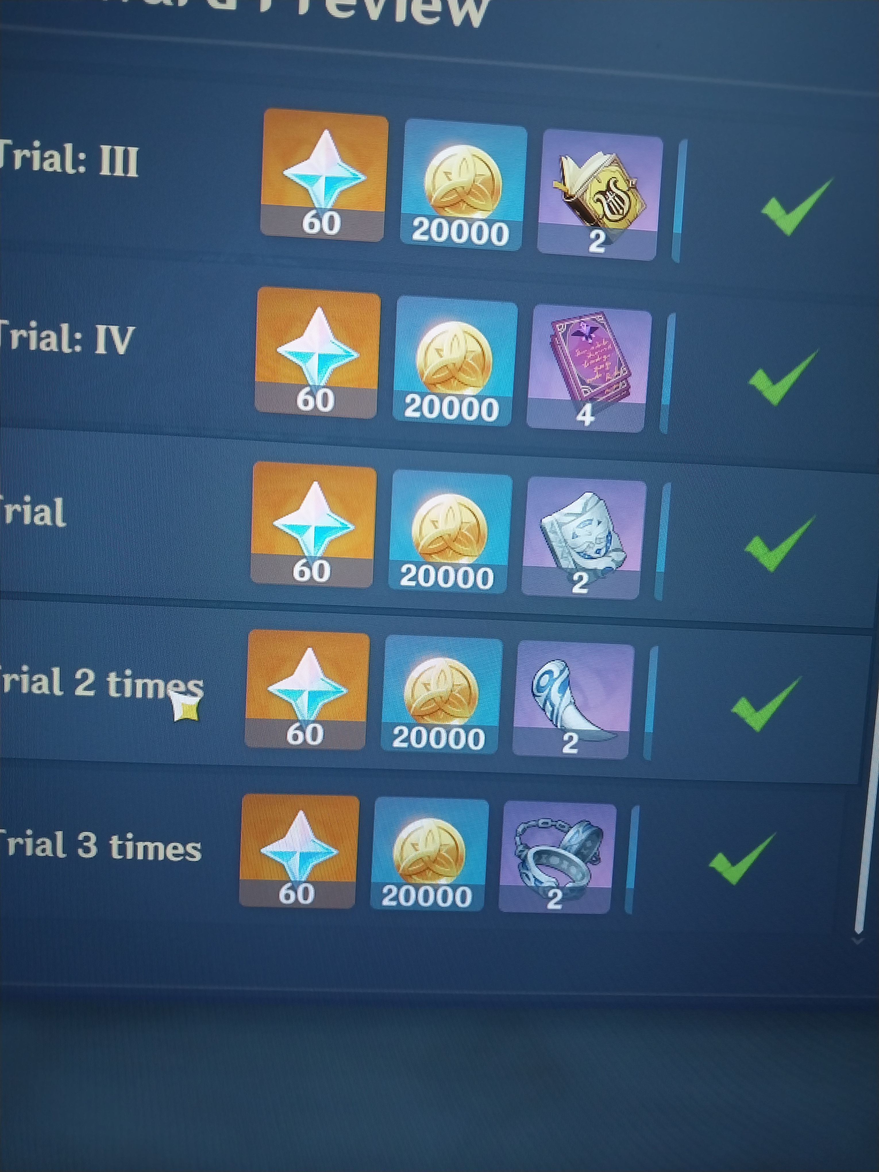 event rewards Genshin Impact | HoYoLAB