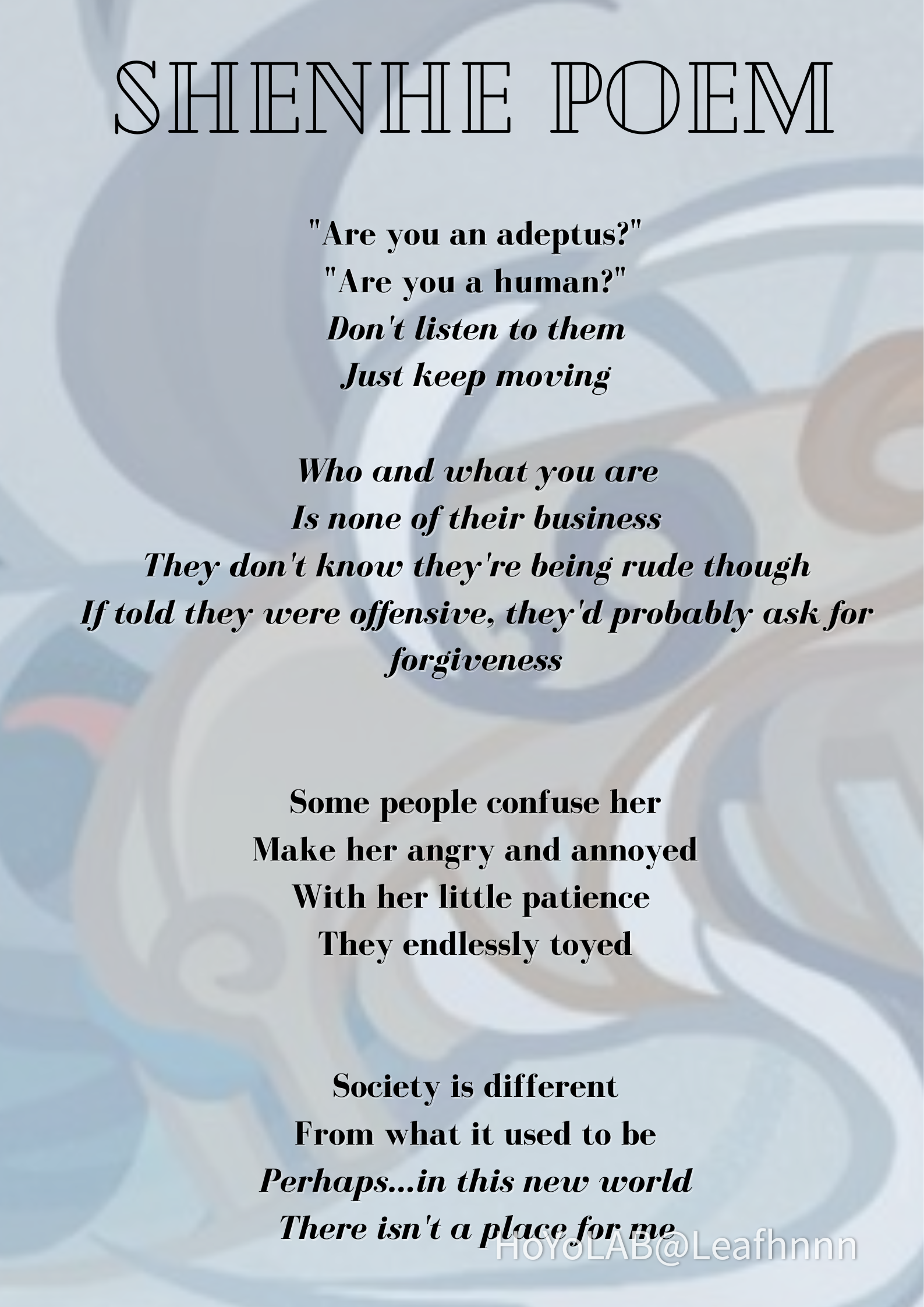 Shenhe Poem Genshin Impact | HoYoLAB