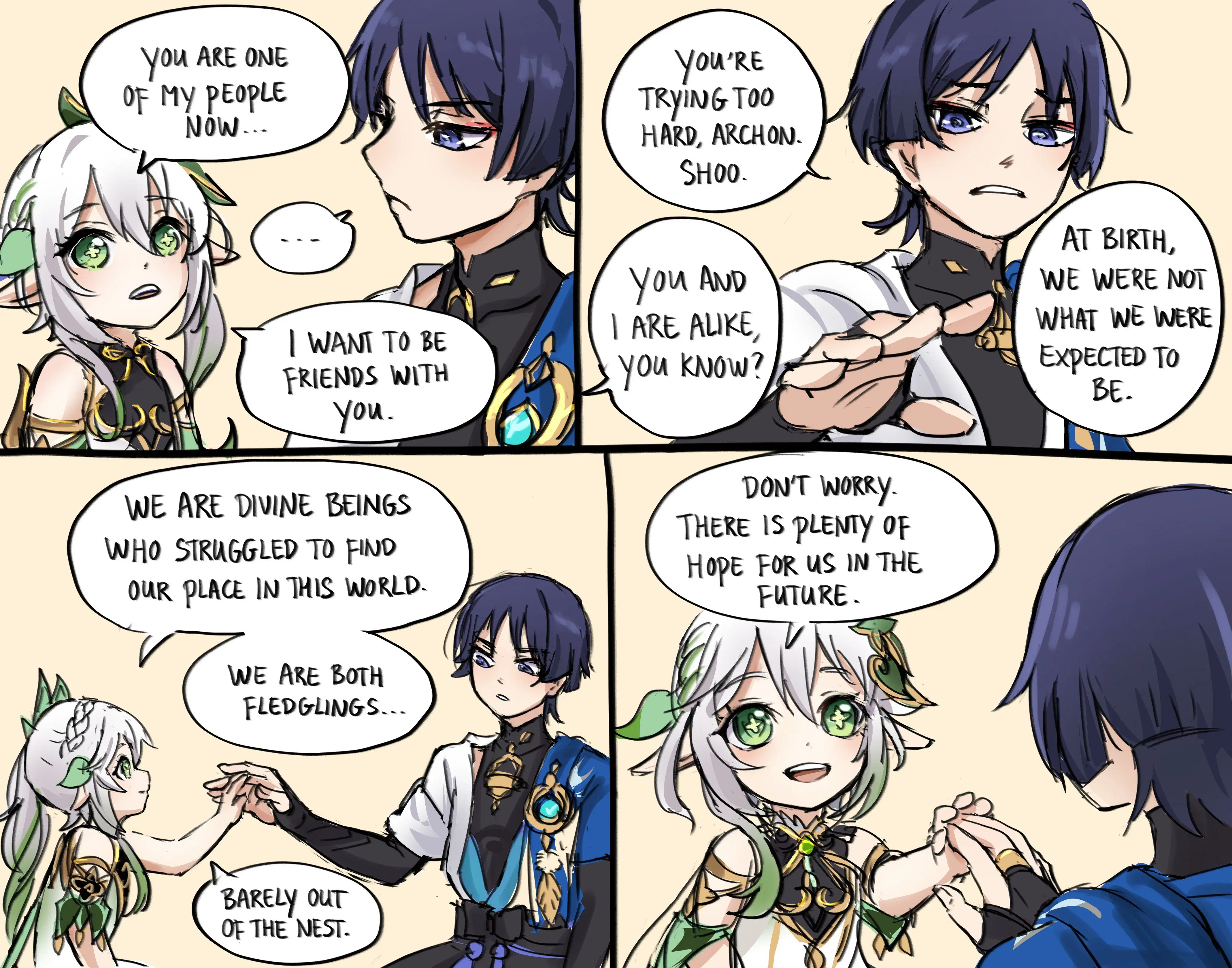 Scaramouche and Tita Nahida comics Genshin Impact | HoYoLAB