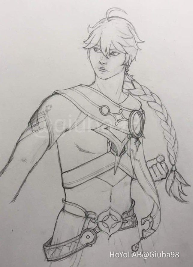 Aether sketch 💛 Genshin Impact | HoYoLAB