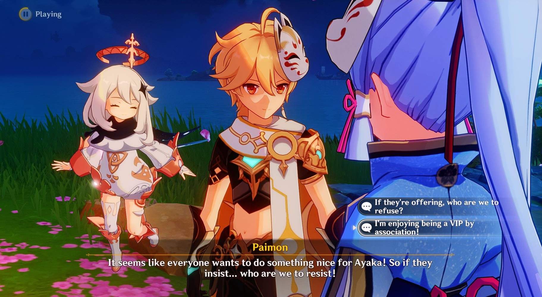 Aether: I am definitely not mesmerized by that pretty face of yours ...