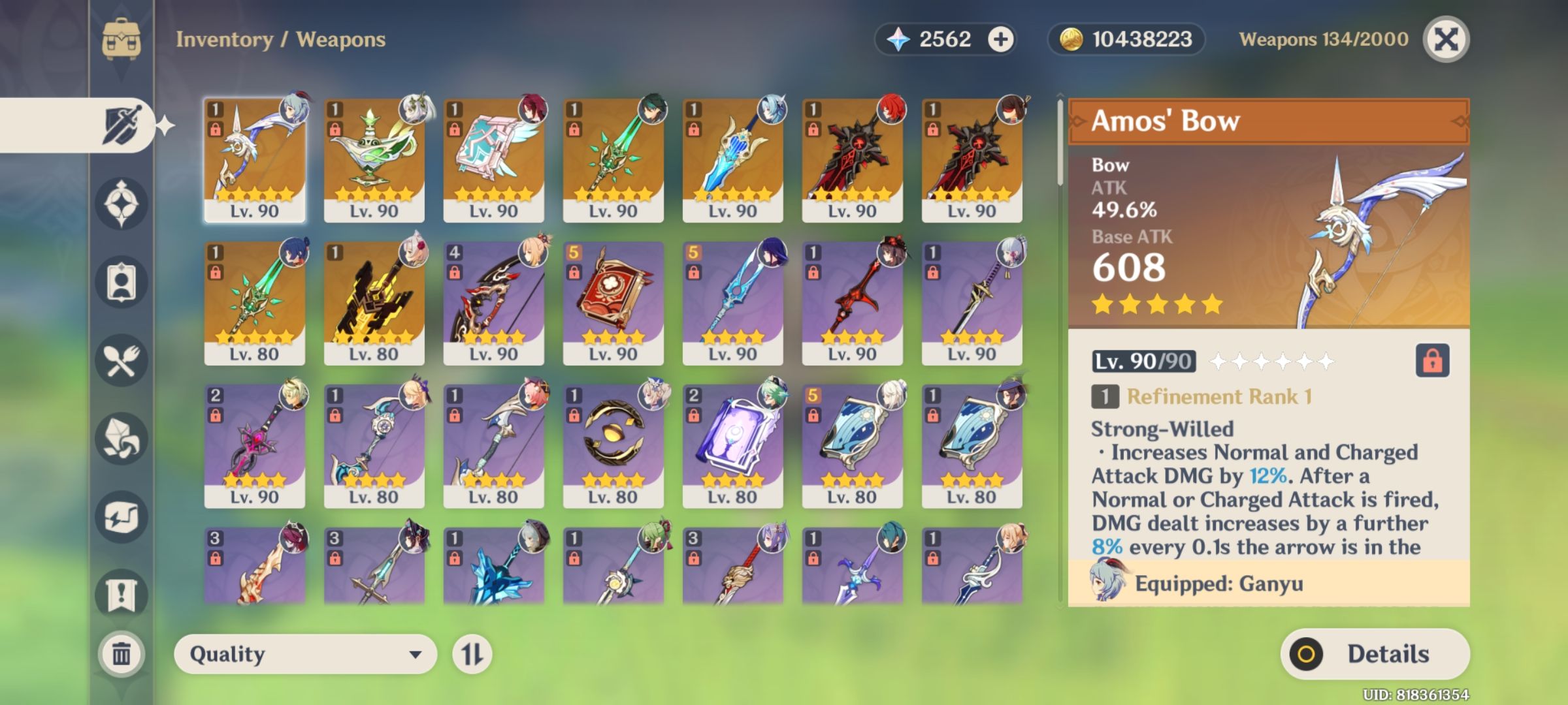 Update on my weapons Genshin Impact | HoYoLAB