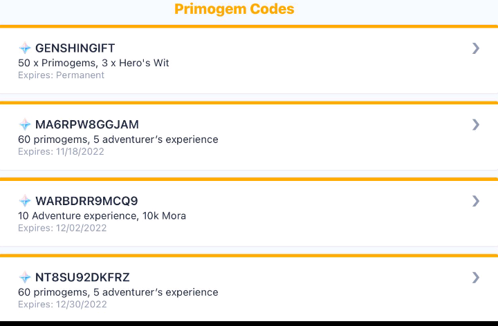 here's some codes Genshin Impact | HoYoLAB