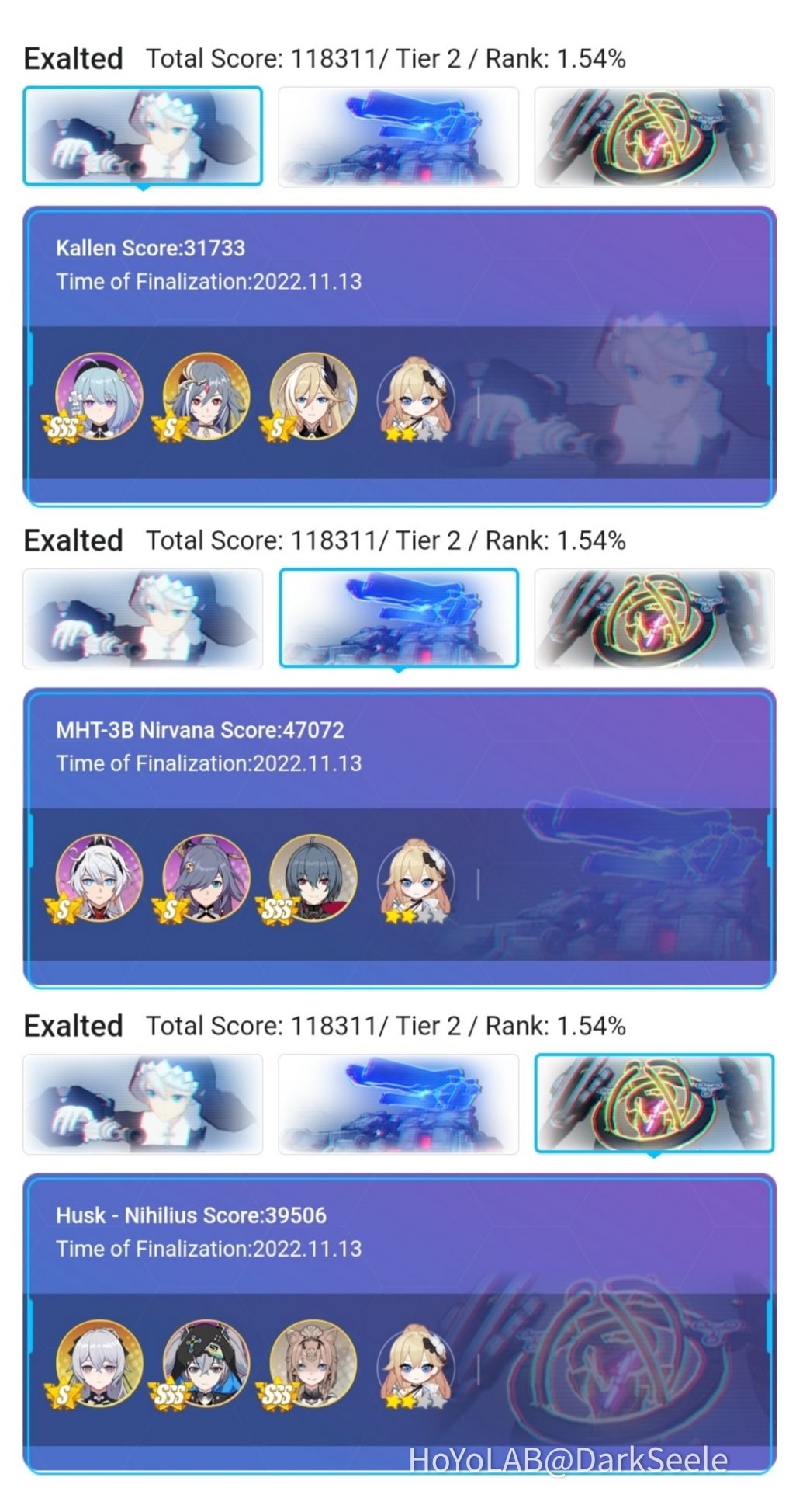 Ex-Memorial Arena 8-13 Nov 22 Honkai Impact 3rd | HoYoLAB