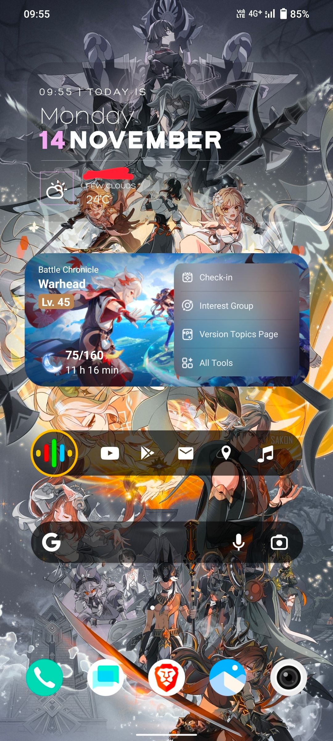 My phone homescreen Genshin Impact | HoYoLAB