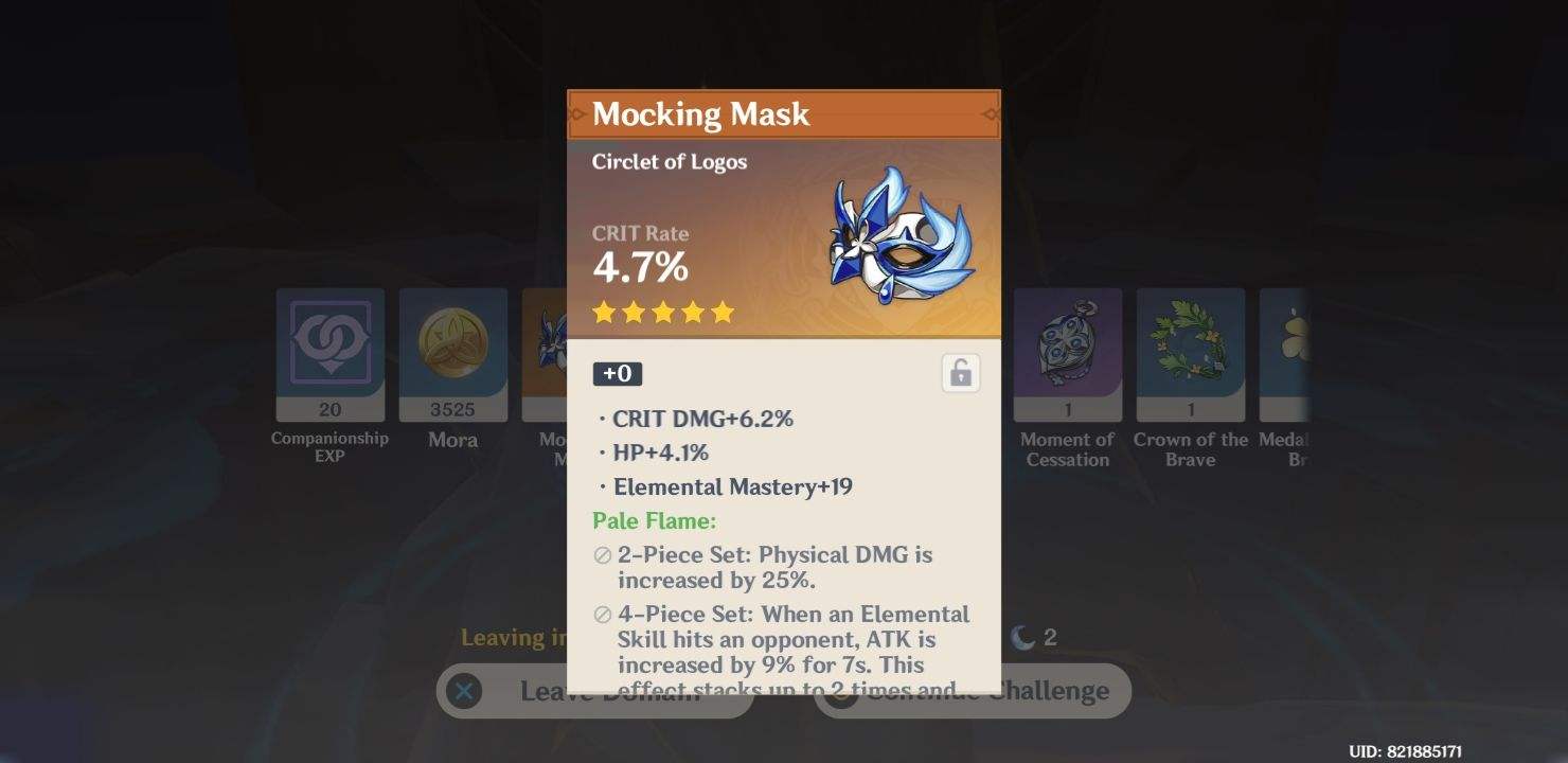 Finally got a PF crit rate circlet for Eula Genshin Impact | HoYoLAB