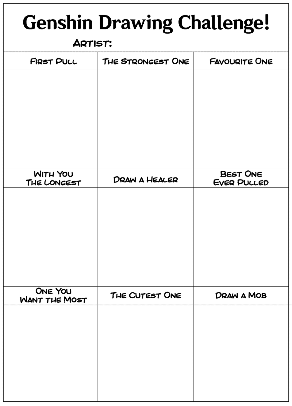 Genshin Drawing Challenge Genshin Impact | HoYoLAB