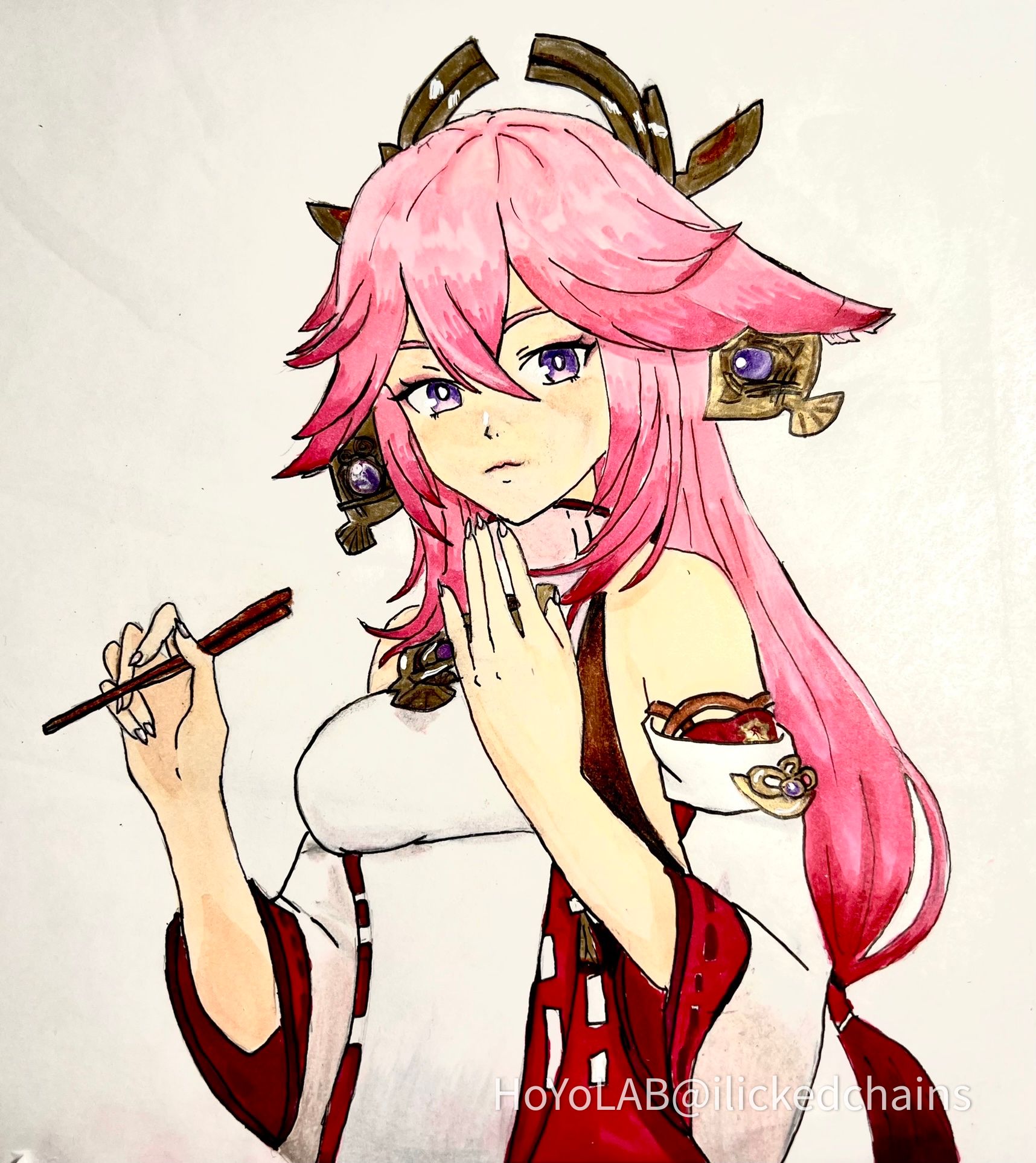 Yae Miko fan art contest Genshin Impact | HoYoLAB