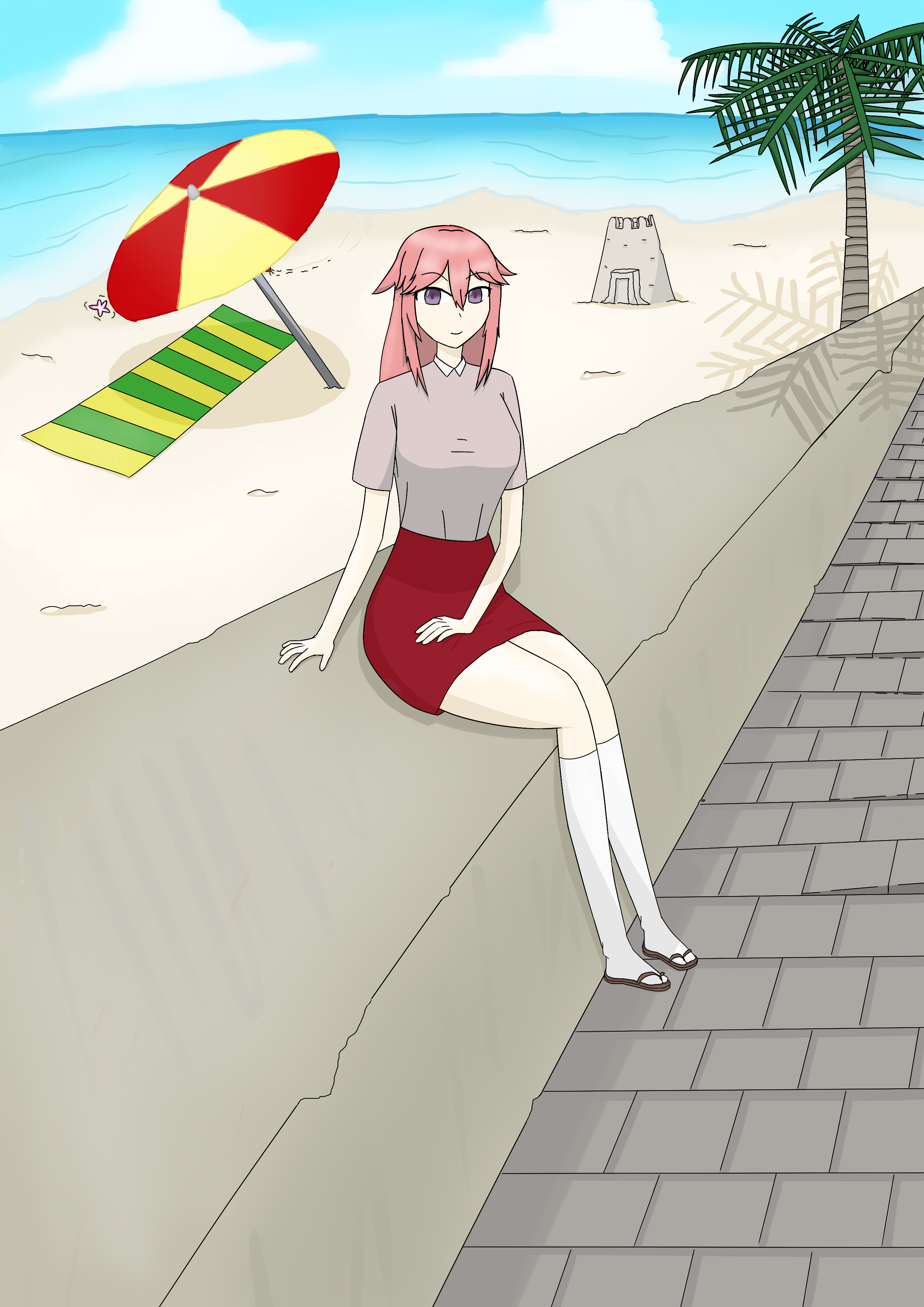 Yae Miko in the Beach 🏖️ Genshin Impact | HoYoLAB
