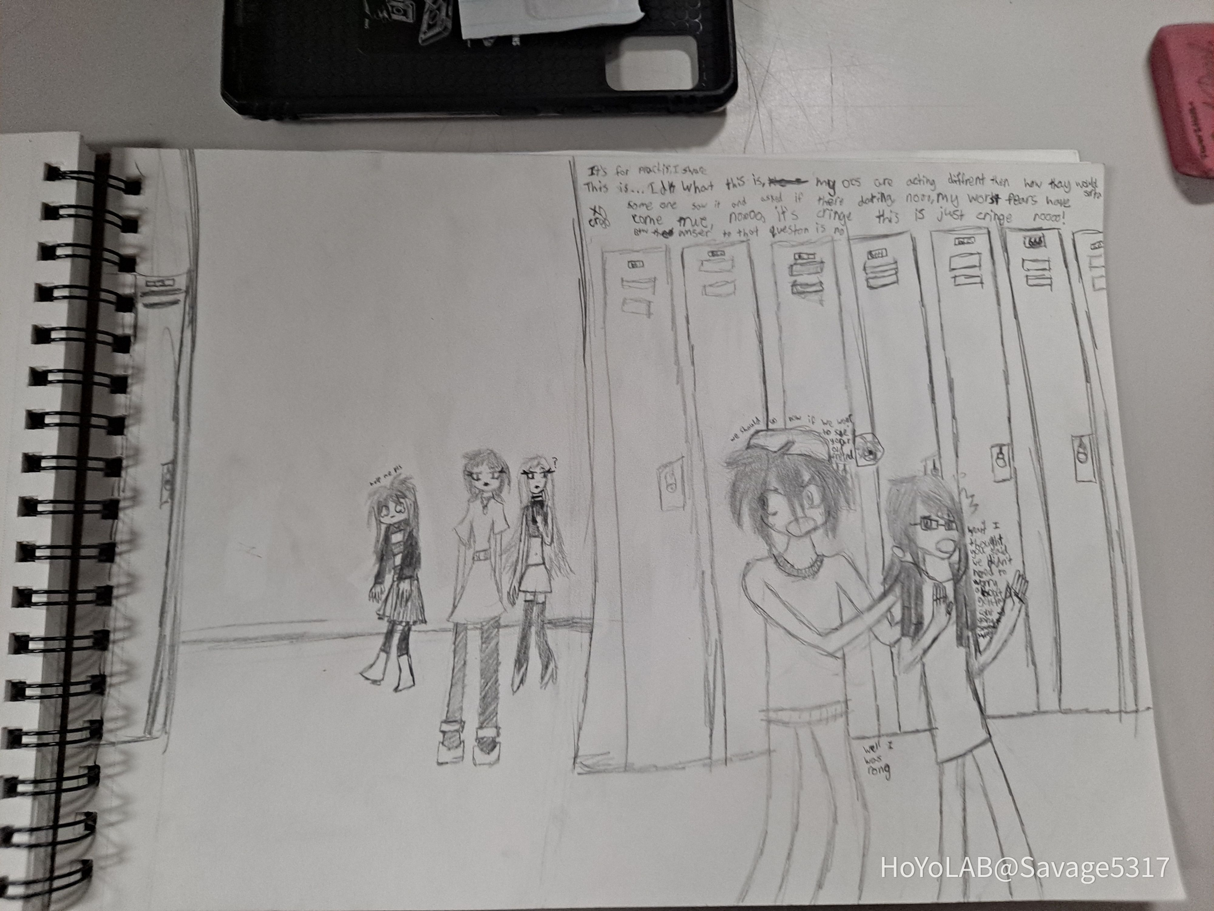 oc drawing I did in art class (probably cringe warning) | HoYoLAB