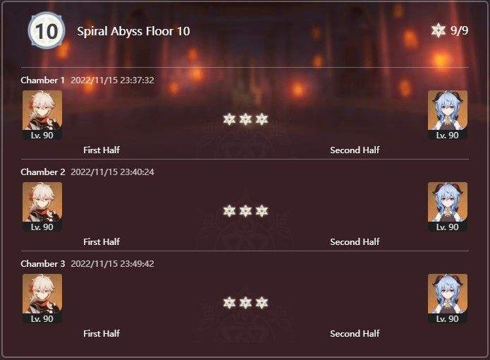 [version 3 2] Spiral Abyss Floor 9 11 ️ Full Stars⭐ Solo 1st Chamber
