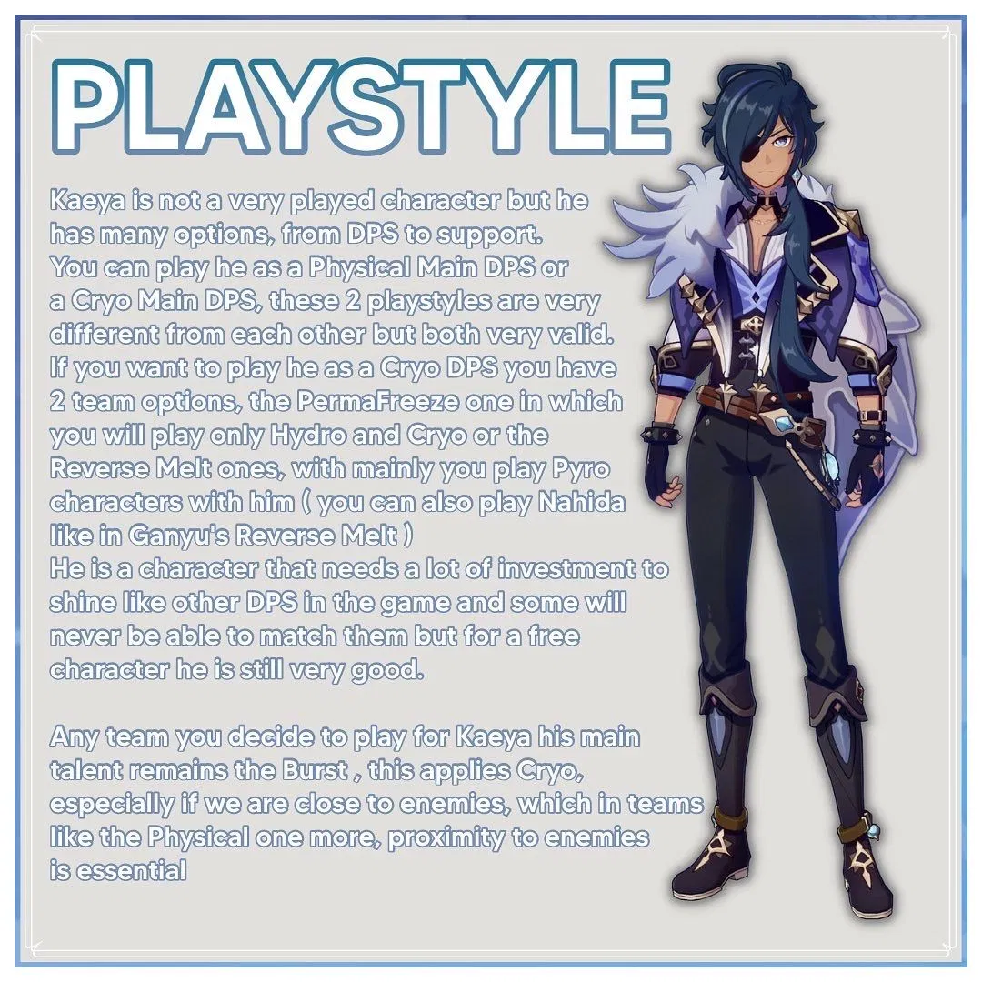 [ VER 3.2 ] Best build for Kaeya as a Physical & Cryo Main DPS Genshin Impact | HoYoLAB