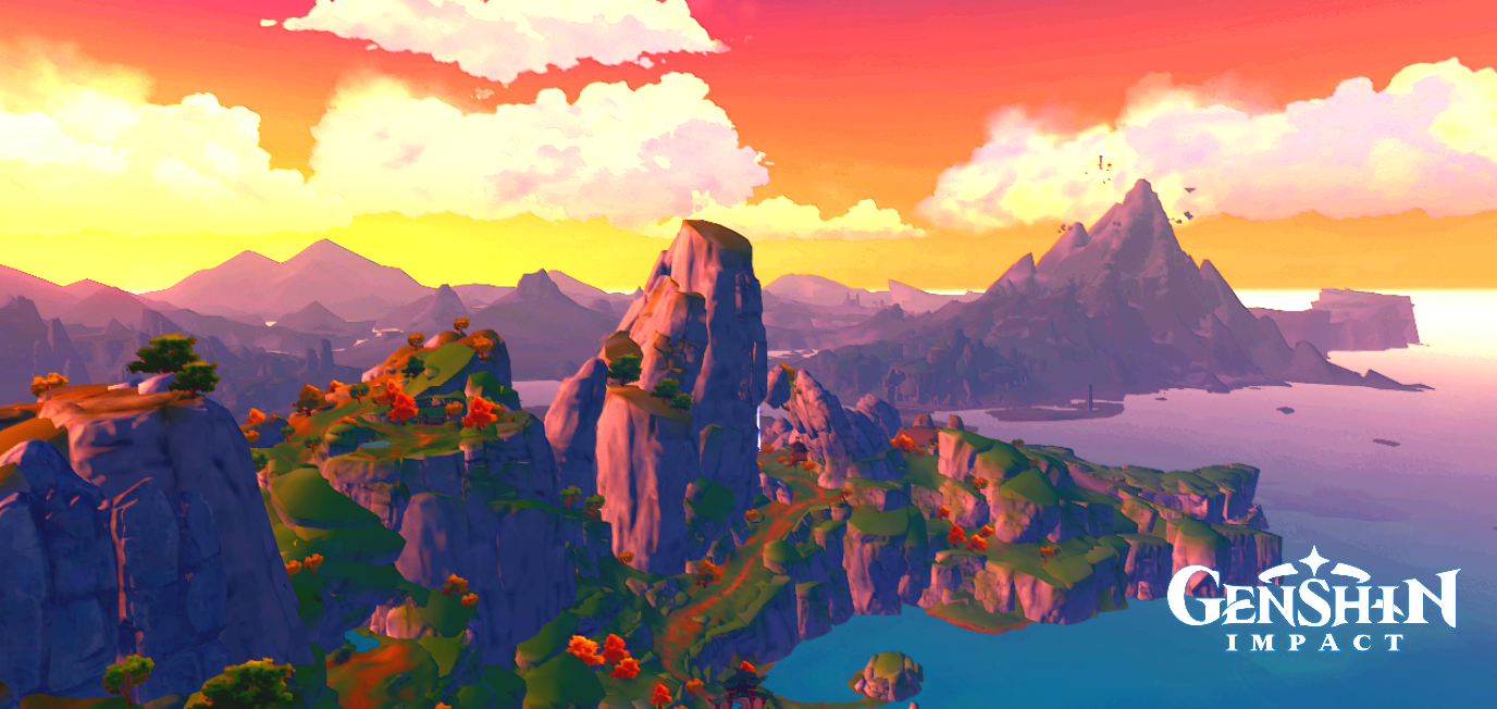 The sunset from the Jade Chamber Genshin Impact | HoYoLAB