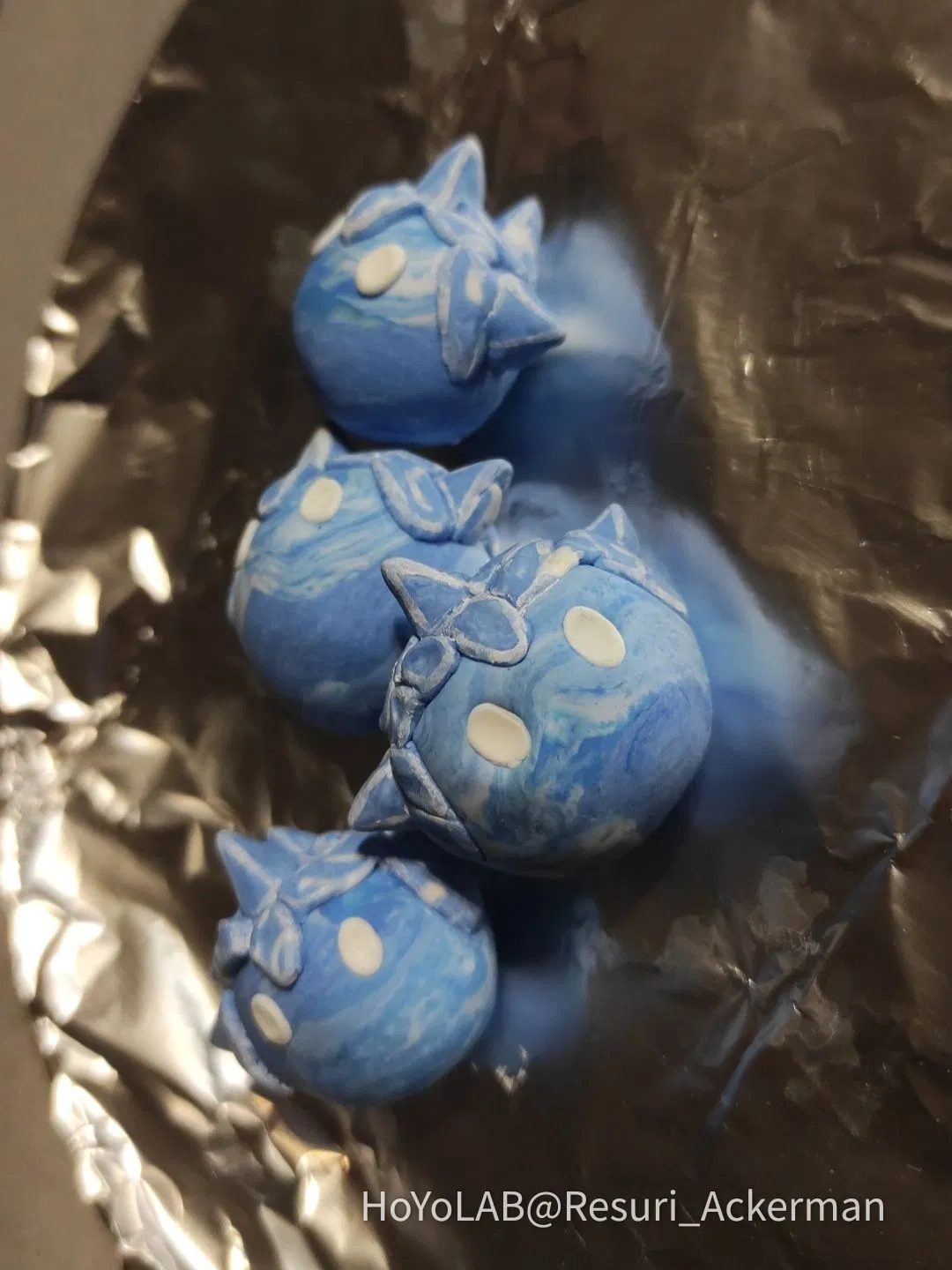 Working on some Cryo Slime Keychains 💙 Genshin Impact | HoYoLAB