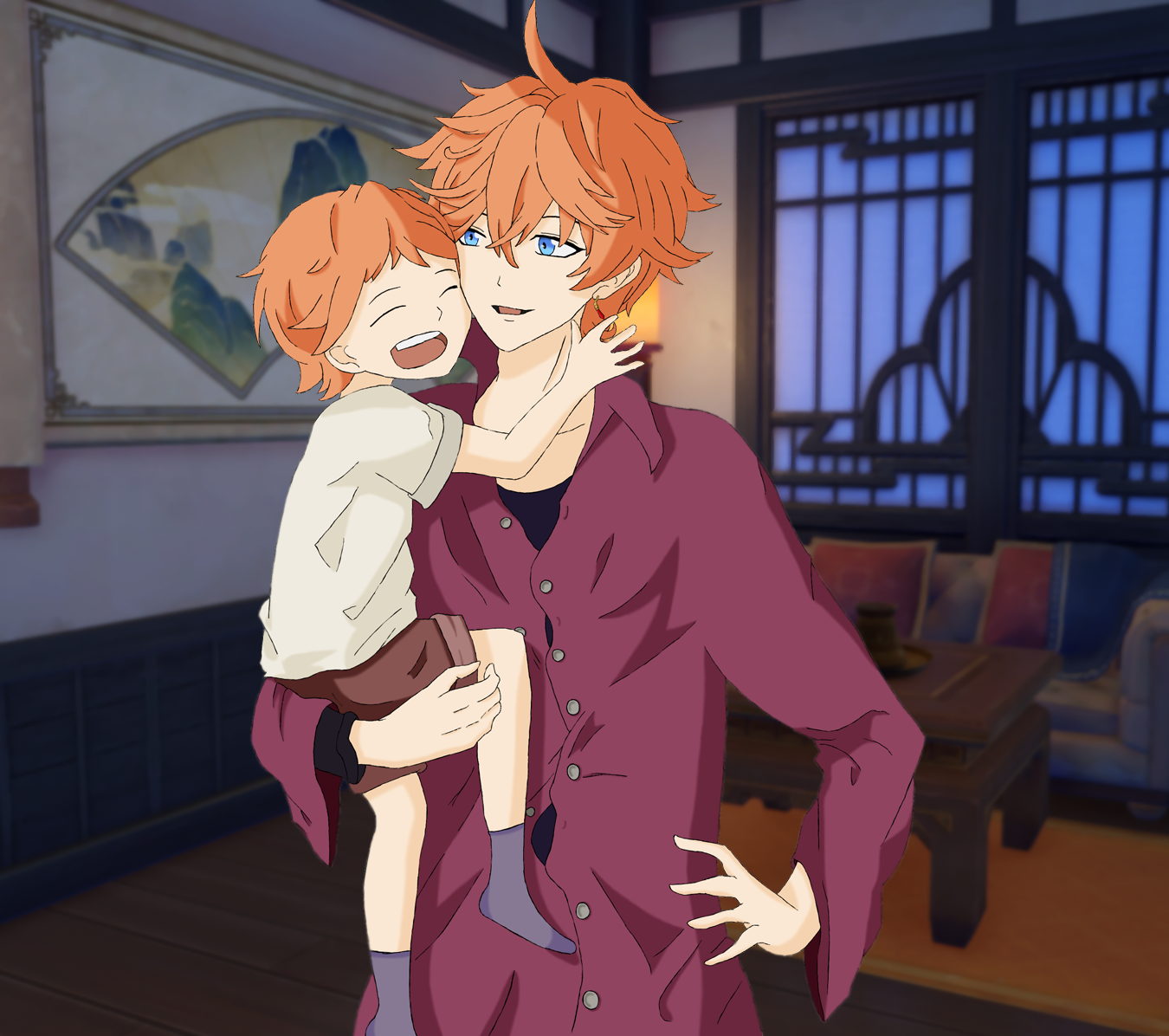 Ajax (Tartaglia) and his lil brother Teucer Genshin Impact | HoYoLAB
