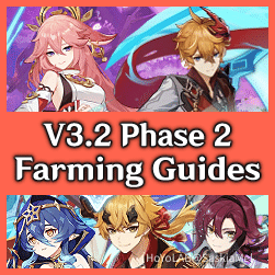 V3.2 Phase 2 Ressourcen Hilfszettel: Yae Miko, Tartaglia, Layla, Thoma ...