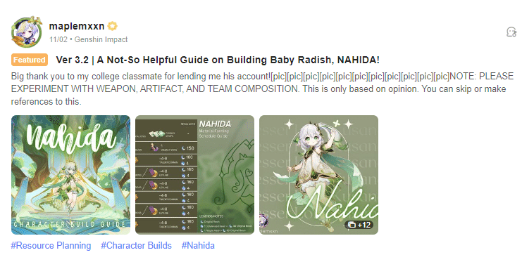 Creator Spotlight – Biweekly Bulletin(11) | HoYoLAB