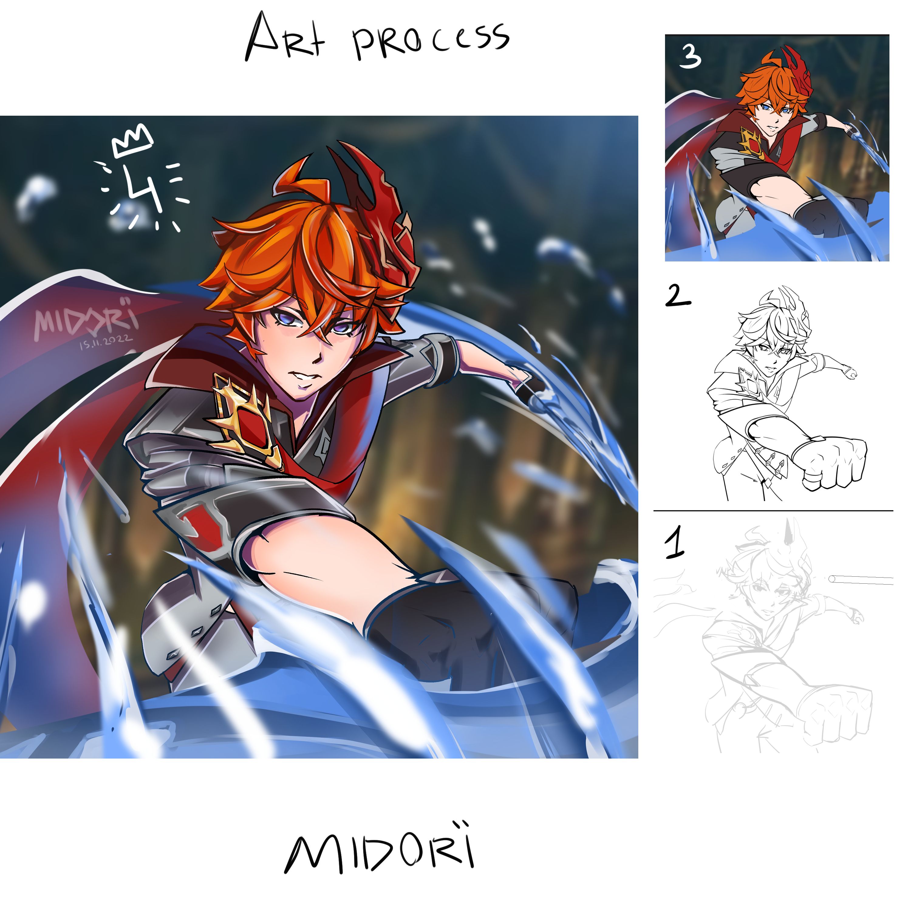 Tartaglia fanart Genshin Impact | HoYoLAB