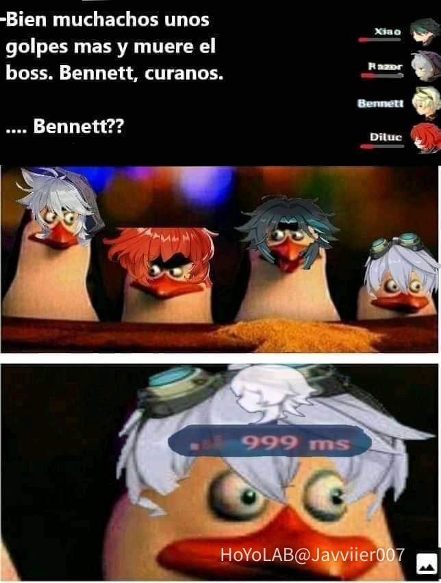Jaja esta muriendo uno los tres...!! Bennett reponder...!! | HoYoLAB