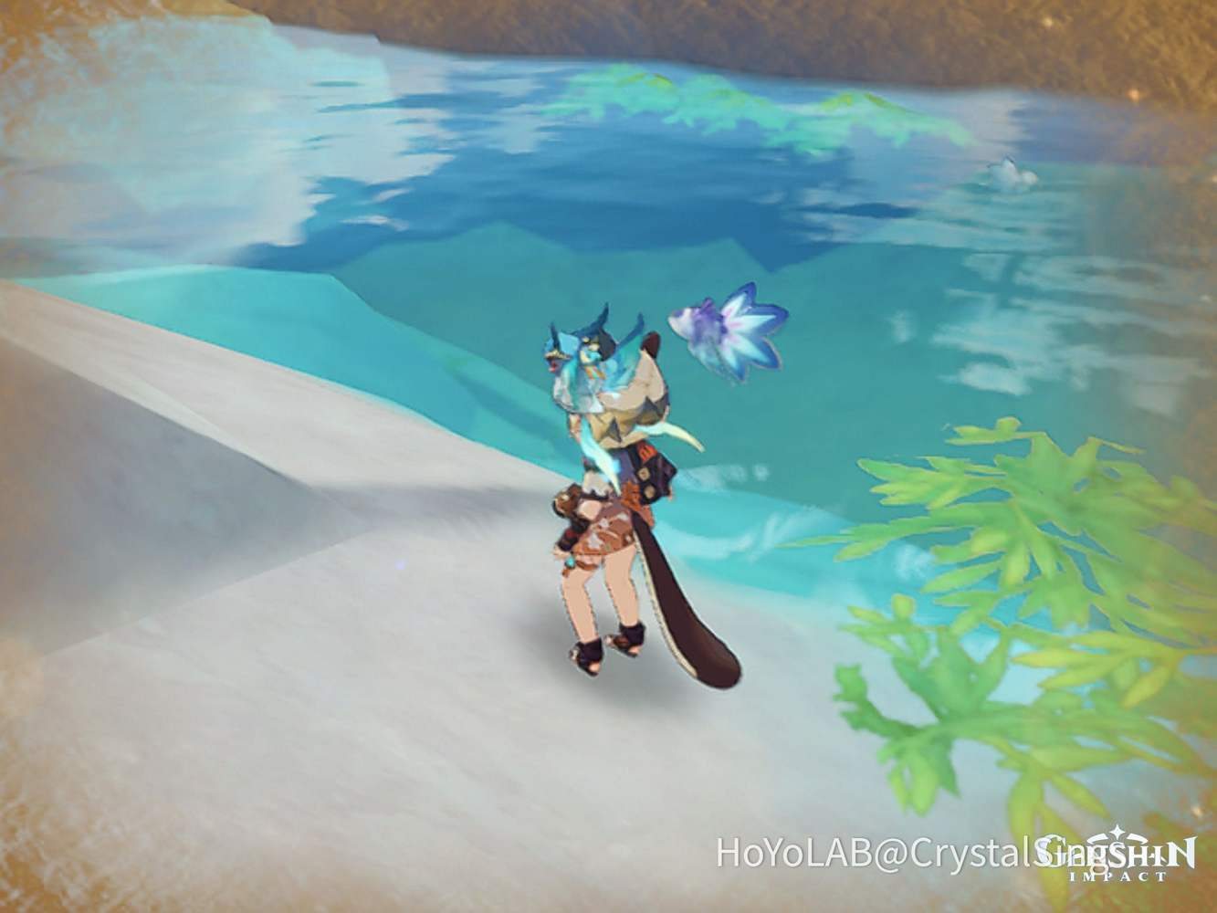 Sayu searches and Lumine fishes | HoYoLAB