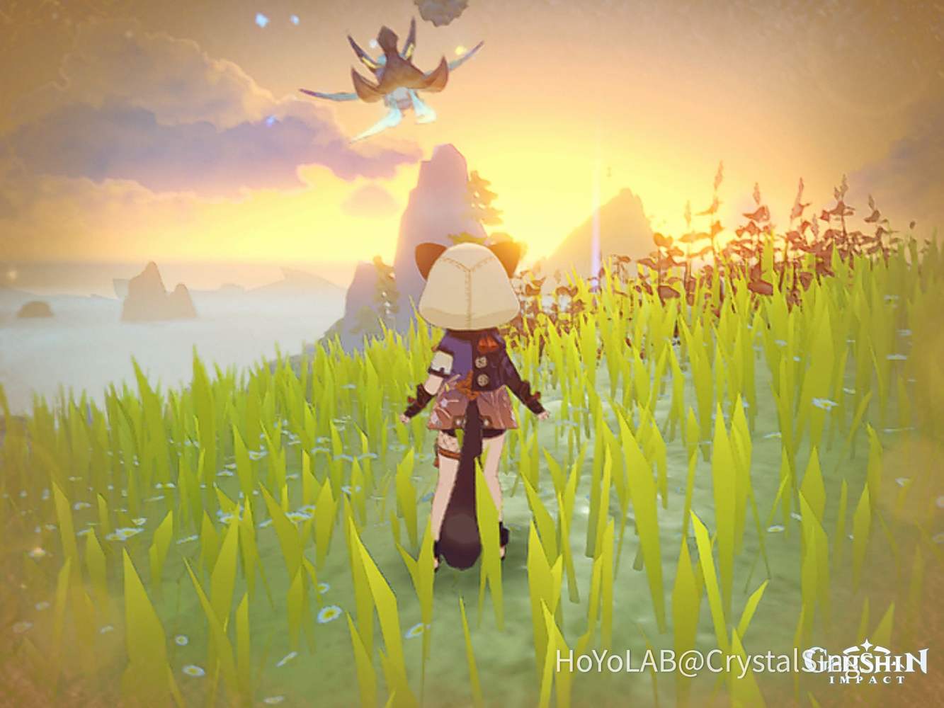 Sayu searches and Lumine fishes | HoYoLAB