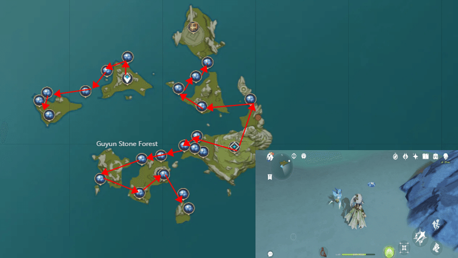 Recommended Collection Route of "Starconch": the Specialty of Liyue ...