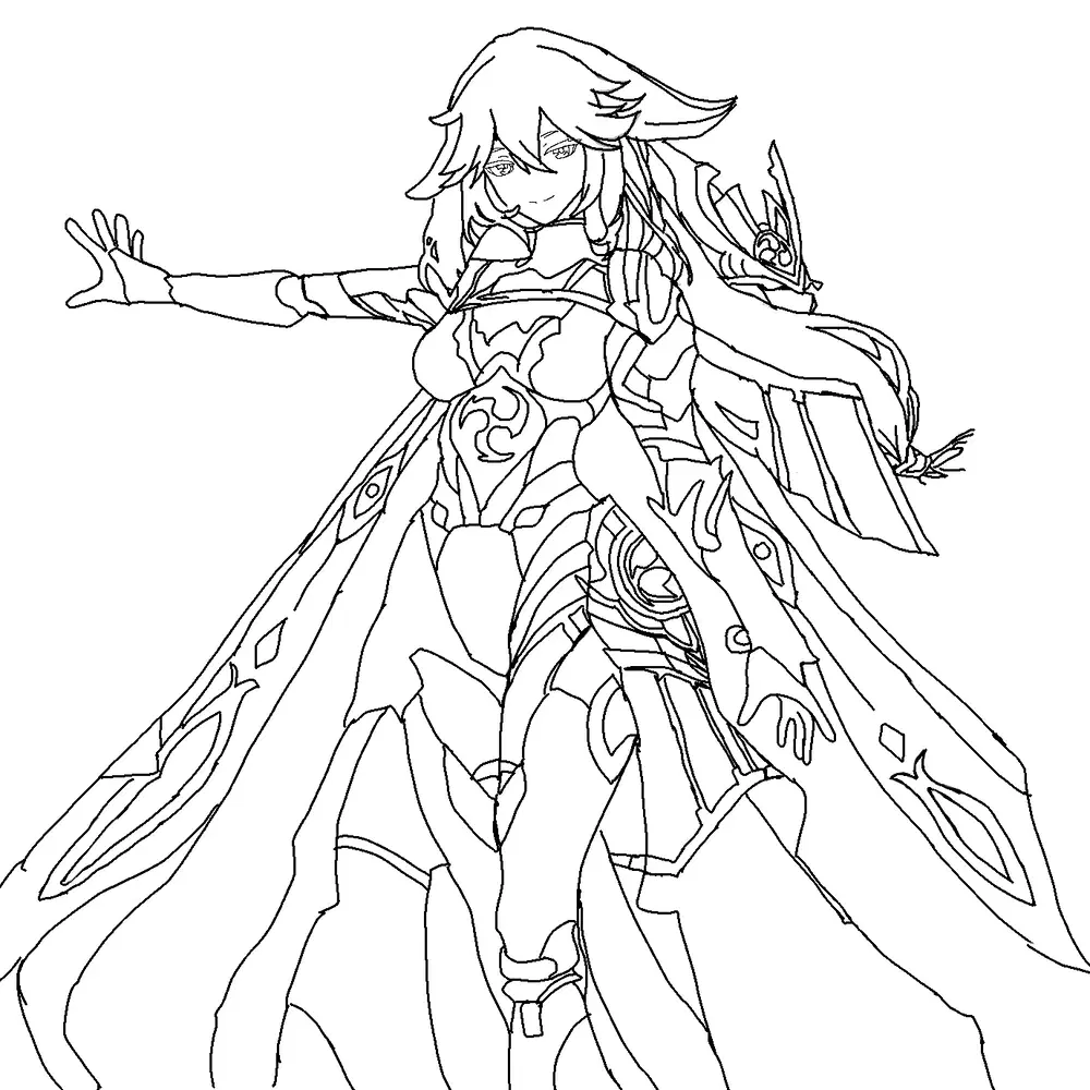 shogun coloring page