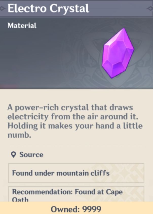 Electro Crystal Genshin Impact | HoYoLAB