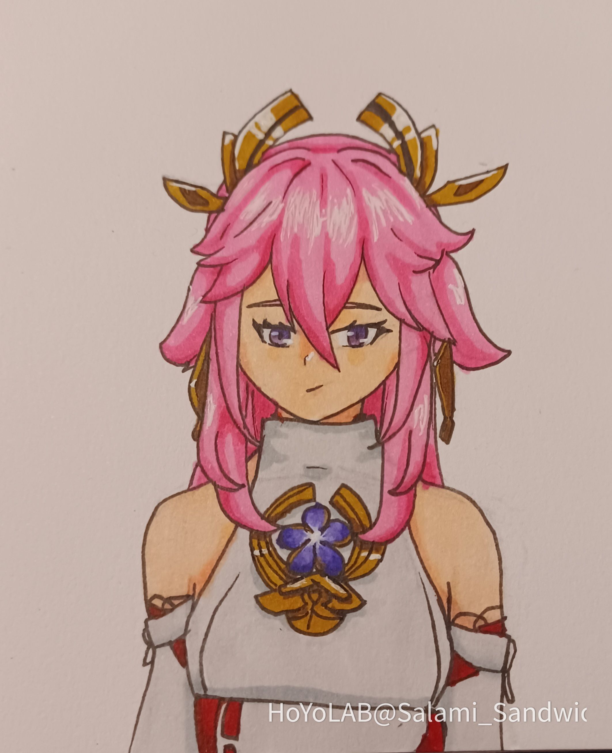 Yae miko fanart! Genshin Impact | HoYoLAB