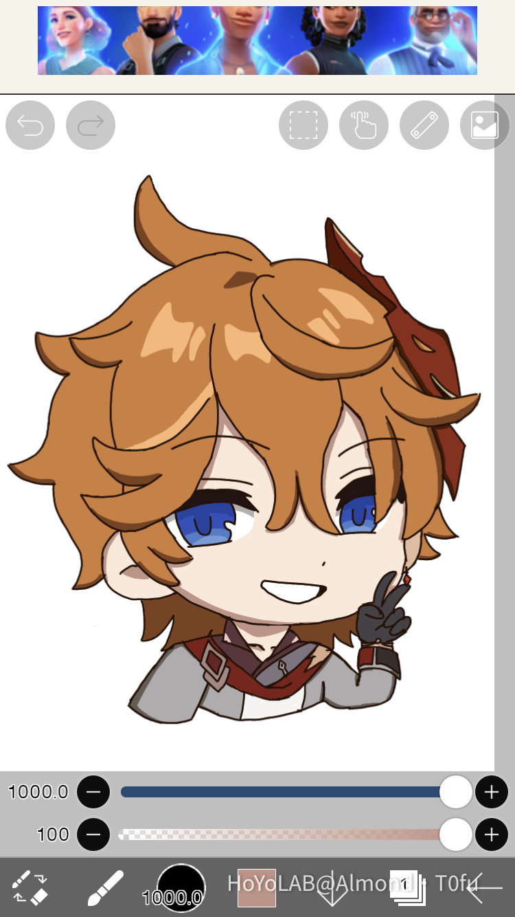 Tartaglia fanart (sticker) Genshin Impact | HoYoLAB