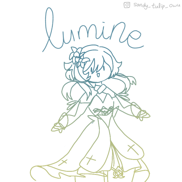 first attemt drawing lumine Genshin Impact | HoYoLAB
