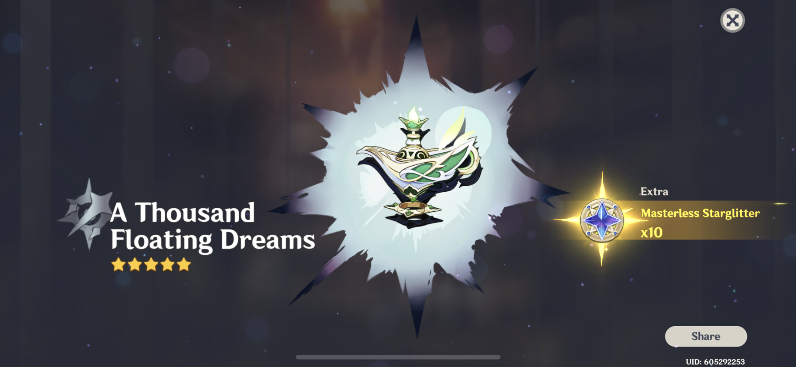 My first five star catalyst!! Thank the Archons for Welkin Moon ...