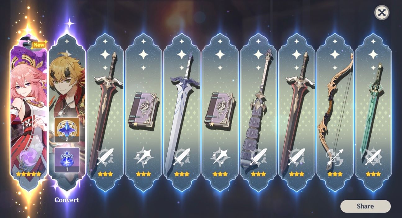 Yae Miko & Weapon pulls Genshin Impact | HoYoLAB