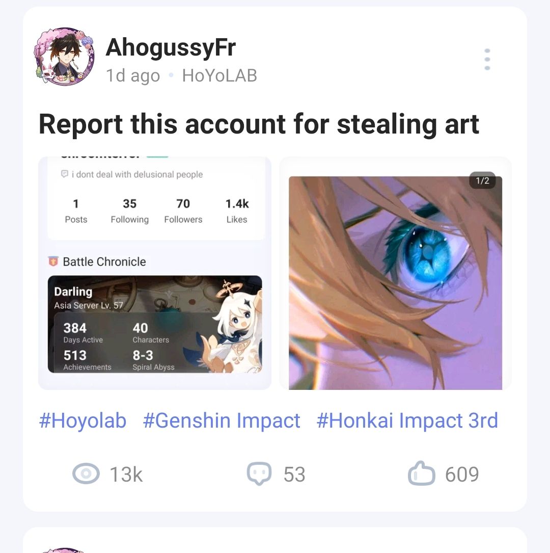 The post that gave me fame... | HoYoLAB
