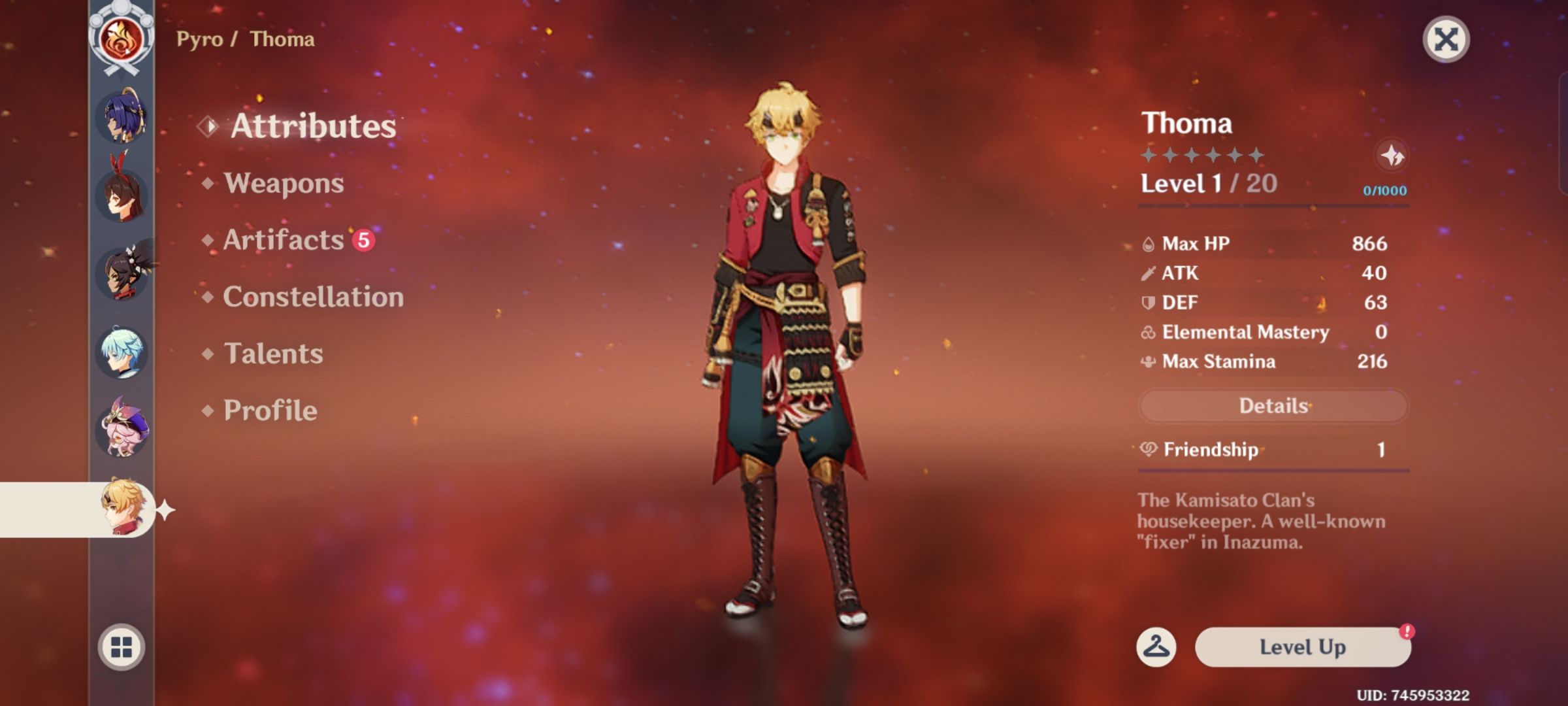 ended up with Thoma 🧄 Genshin Impact | HoYoLAB