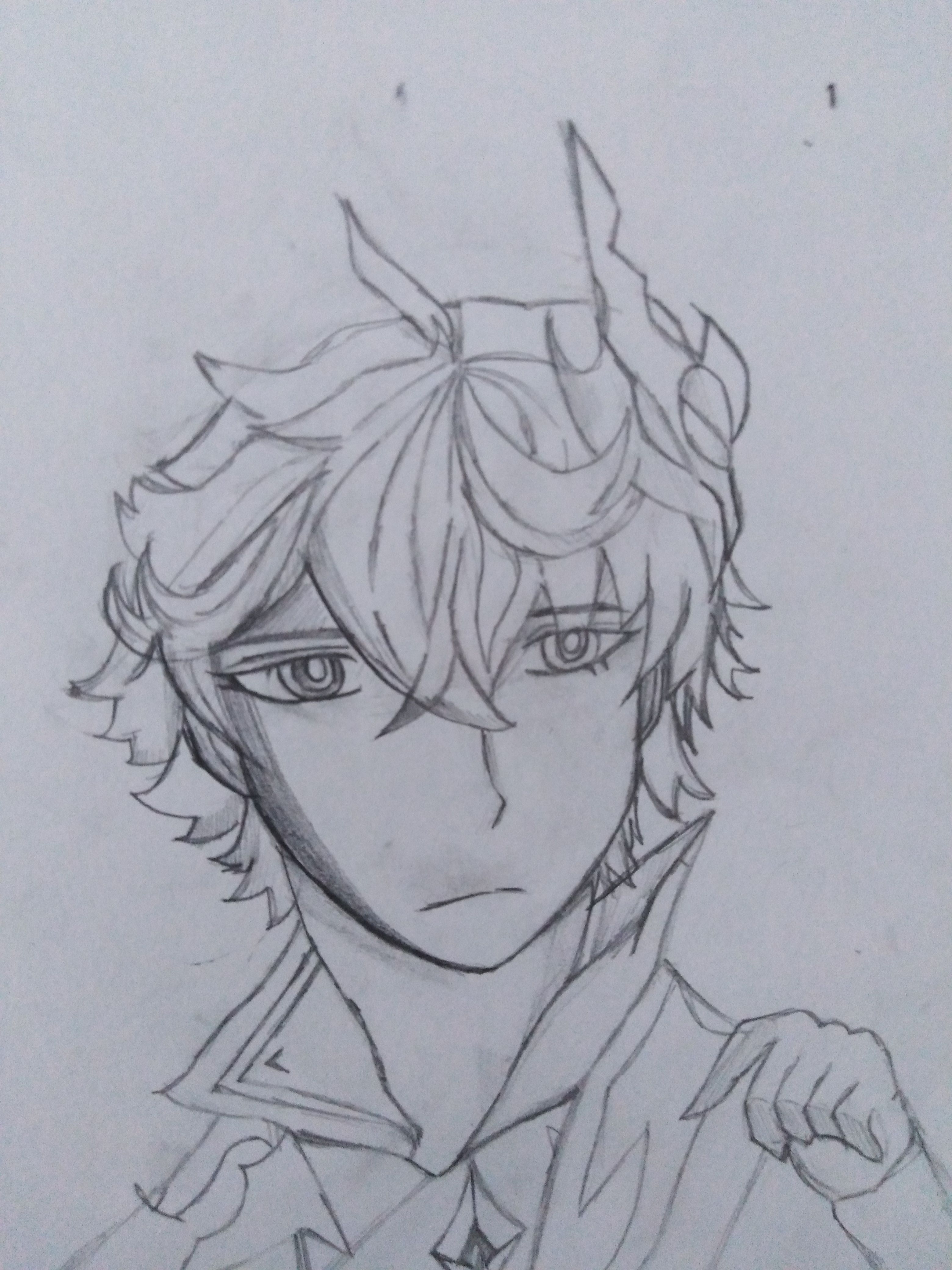 First time drawing childe Genshin Impact | HoYoLAB